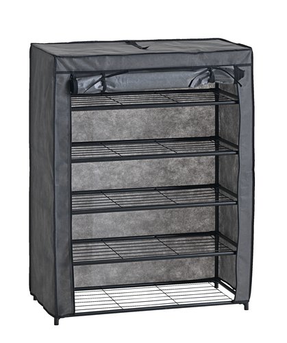 Botník DAMHUS 4 police tmavě šedá | JYSK