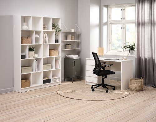 Raft perete HEJLSMINDE 3 rafturi alb/natur | JYSK