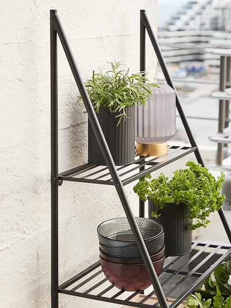 Shelving unit LUSERNBIE W50xL49xH110 black JYSK